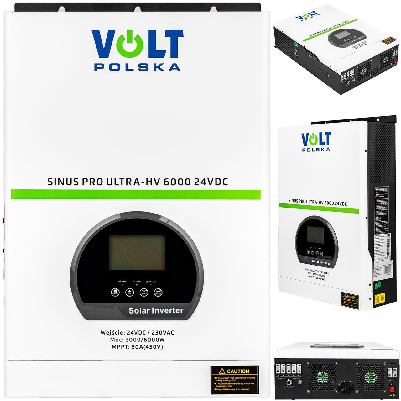 Купити Сонячний інвертор дбж sinus pro ultra-hv 6000 вт 24 в 80 а mppt ...